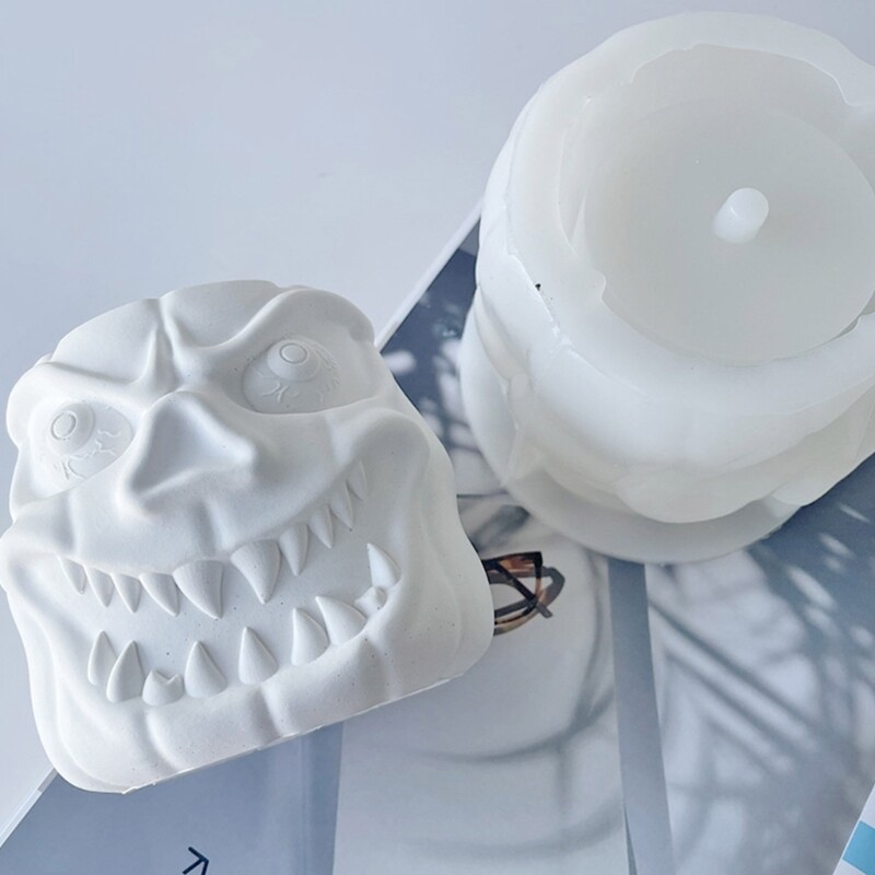 Silicone Flowerpot Mold Devils Concrete Clay Mould Devils Planter Mold ...