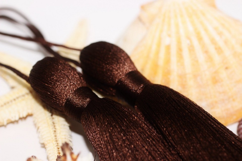 10 pcs HQ Extra Large Silky Tassel, 100% Turkish Product 110 mm Large ...