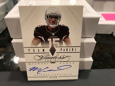 Panini Flawless Silver On Card Autograph Cardinals Michael Floyd 22/25 ...