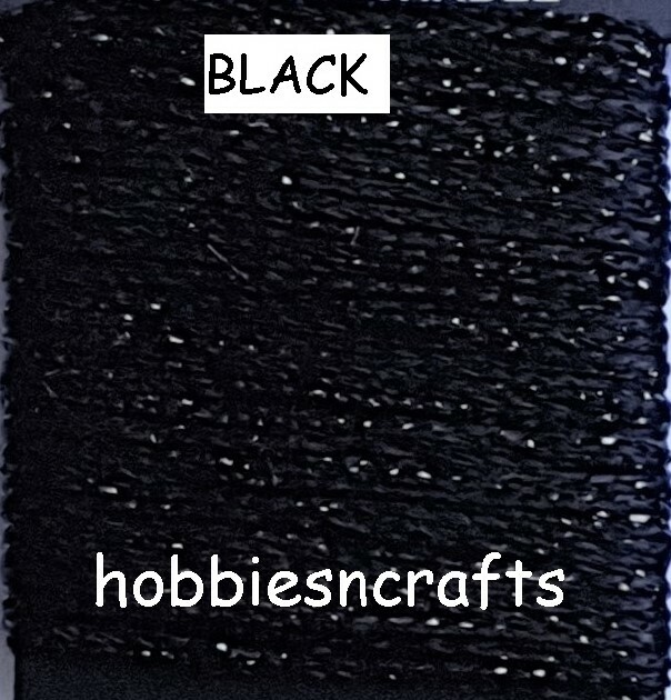 BLACK Lincatex Gold Rush Metallic Decorative Glitter Embroidery Thread ...