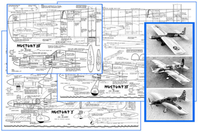 Model Airplane Plans (UC): Mustunt I-II-III Model Stunt for .35 by Al ...