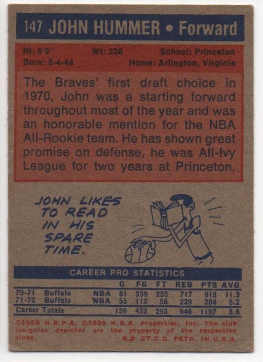 1972-73 Topps John Hummer #147 | eBay
