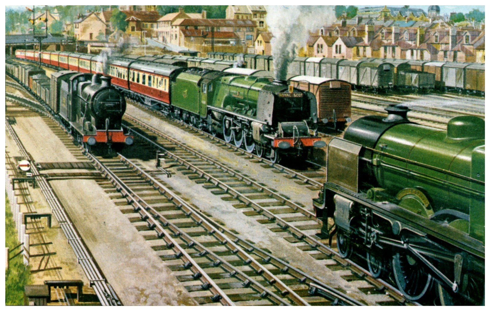 Lancaster Castle Station Coronation Train 4-6-2 with Royal Scot | eBay