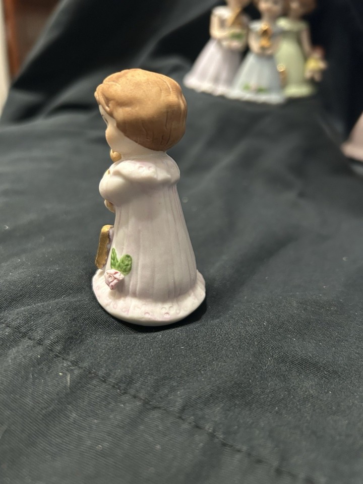 Enesco Growing Up Birthday Girls Age 1 Brunette Porcelain Figurine 1982 ...