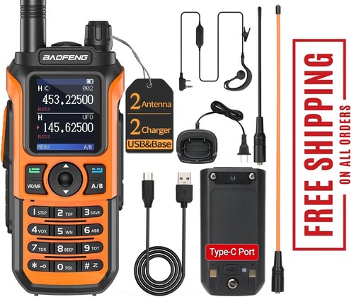 Police Fire Radio Scanner Handheld Transceiver Portable Antenna Dual ...