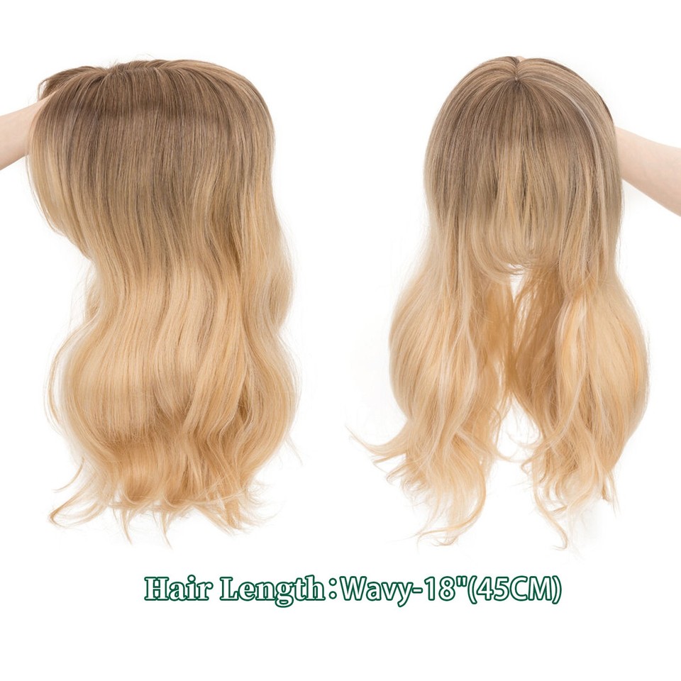 Clip In Topper Women Real As Human Hairpiece Synthetic Hair Topper Top ...