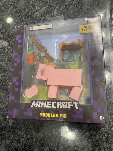 Minecraft Saddled Pig With Launching Pork CHOP Action Figure Series 5 ...