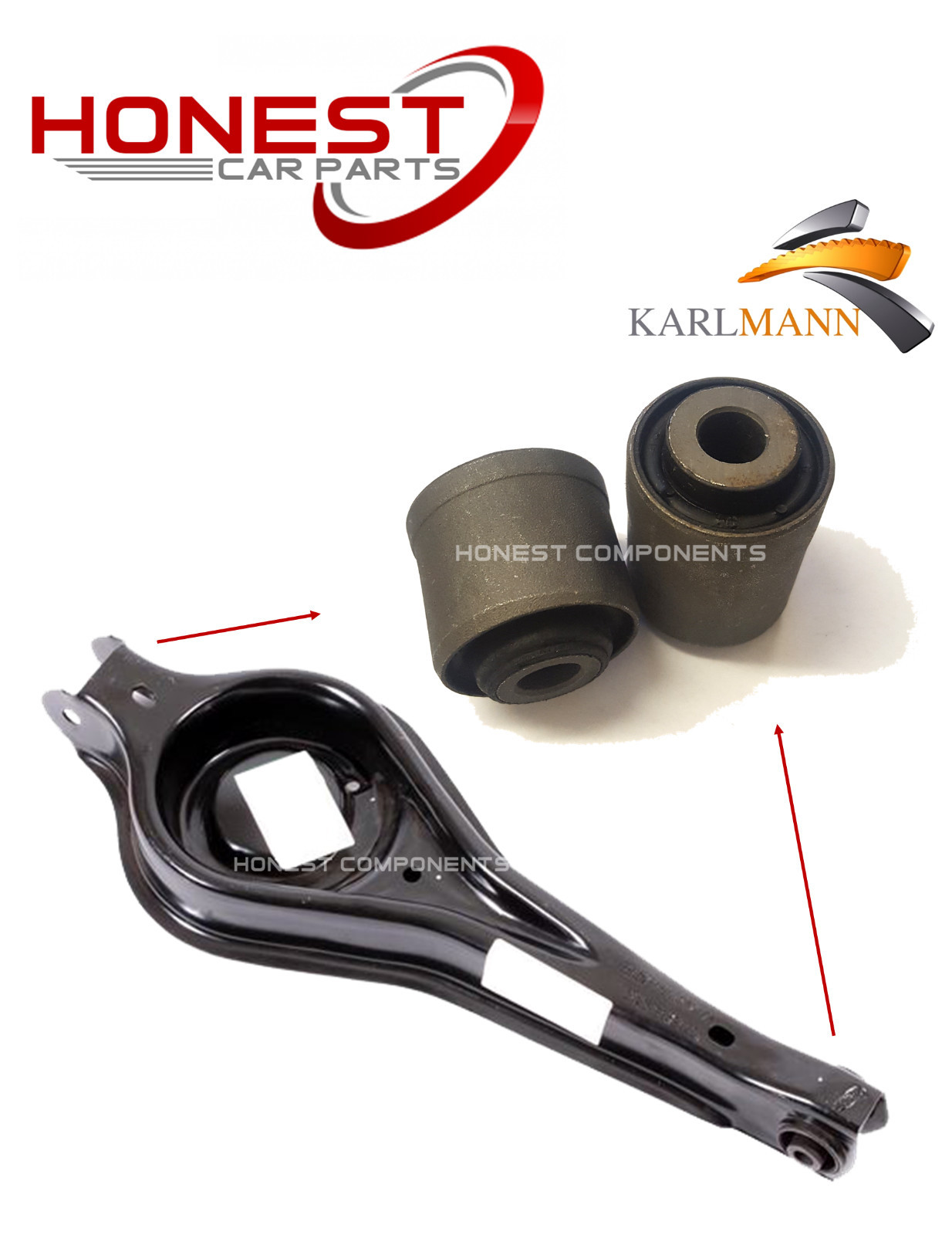 Fits JAGUAR X TYPE 2001-2009 REAR SUSPENSION CONTROL TRAILING WISHBONE ...