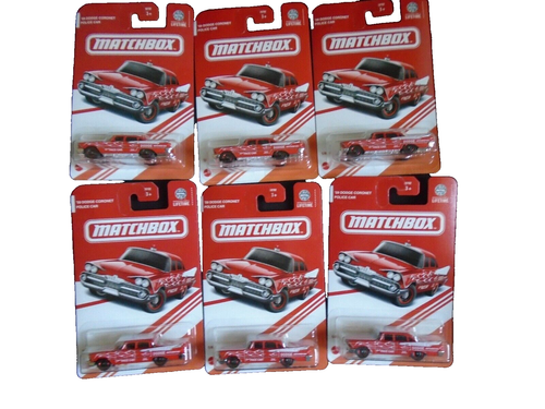 2024 MATCHBOX TARGET RED ‘ 59 DODGE CORONET POLICE PACE CAR X 6 MBX 500 ...