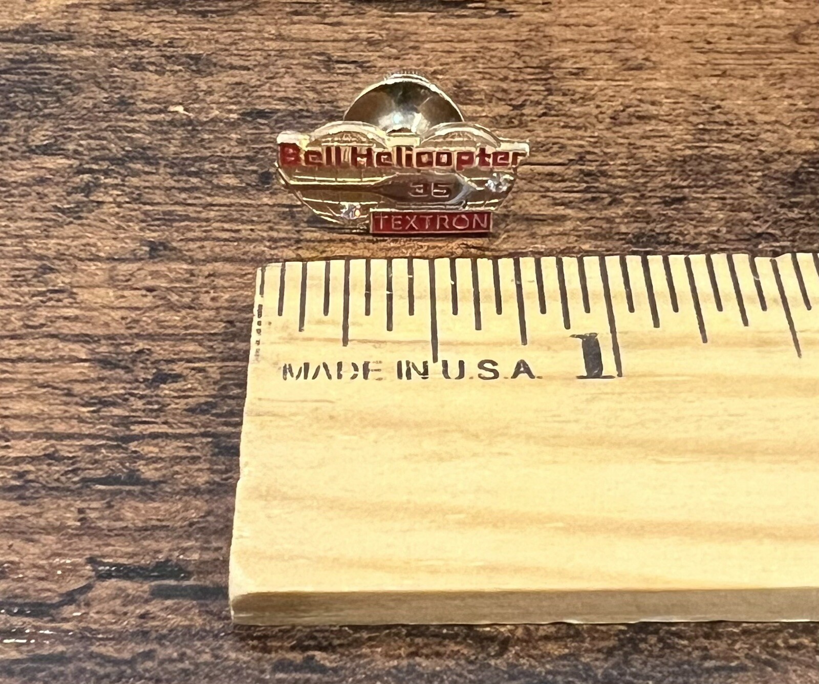 Bell Helicopter Textron 35 Year Service Award Pin 1/10 10K GF 2 Diamond ...