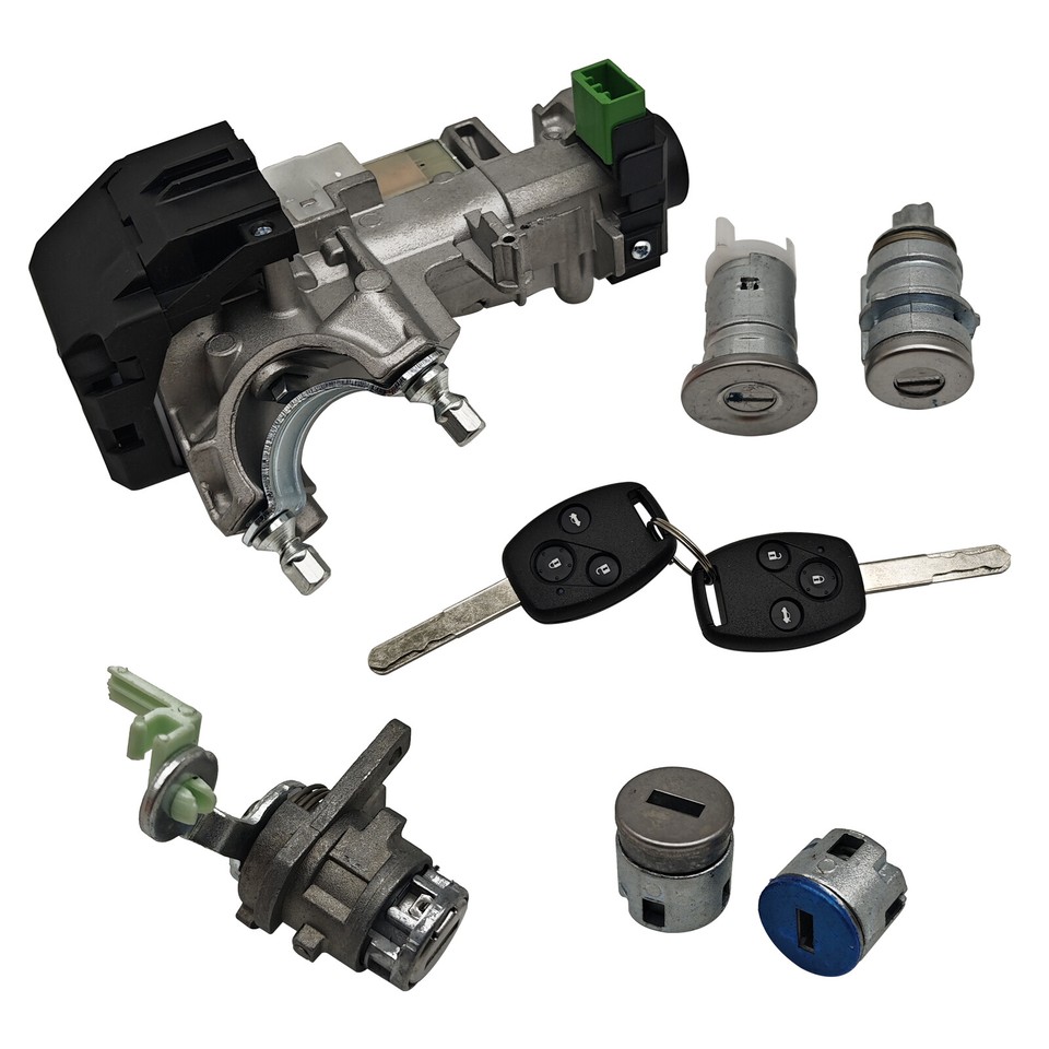 Ignition Switch Door Lock Cylinder Immobilizer Keys Kits For Honda ...