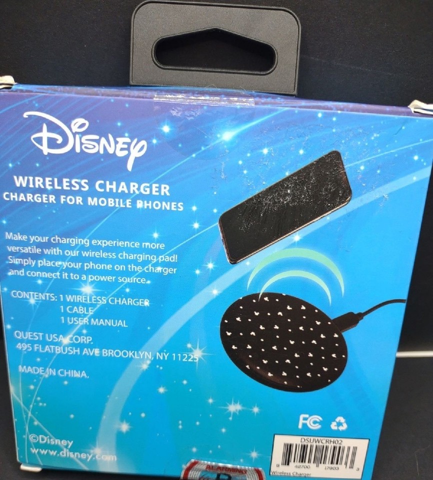 NIB Disney Wireless Charger Mickey Mouse Ear Design | eBay
