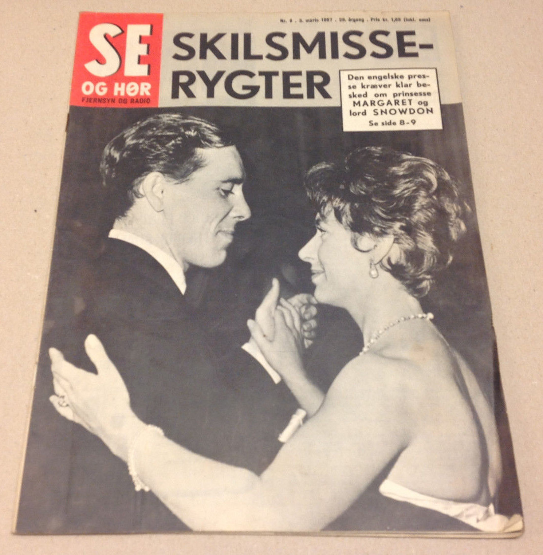 PRINCESS MARGARET AND LORD SNOWDEN FRONT COVER OF a Vintage Danish ...