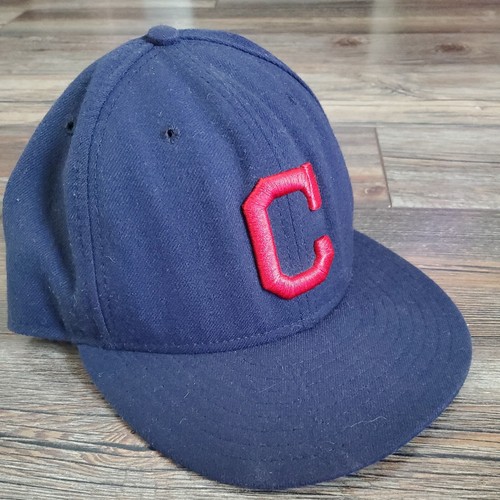 New Era MLB Cleveland Baseball Cap Authentic On Field Hat Size 7⅜ ...