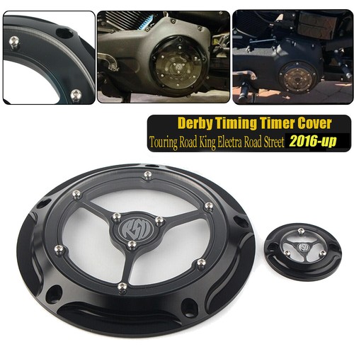 Black Clarity Derby Timing Timer Cover For Harley Street Road King ...
