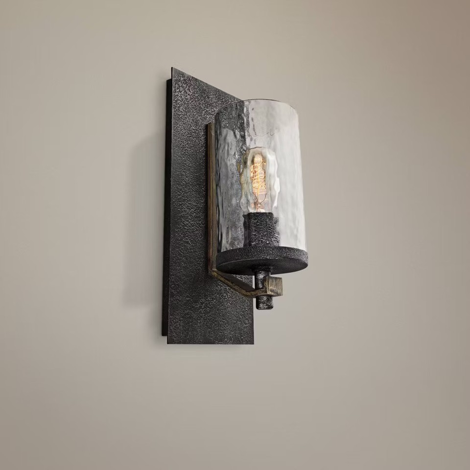 Generation Lighting Angelo 13" Weathered Oak Slated Gray Wall Sconce | eBay