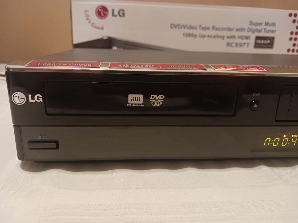 LG RC897T DVD VCR Combo Player VHS to DVD Recorder HDMI 1080p Digital ...