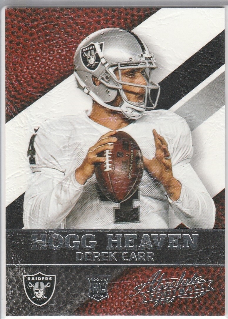 DEREK CARR ROOKIE CARD 2014 Absolute Football Hogg Heaven RC LAS VEGAS ...
