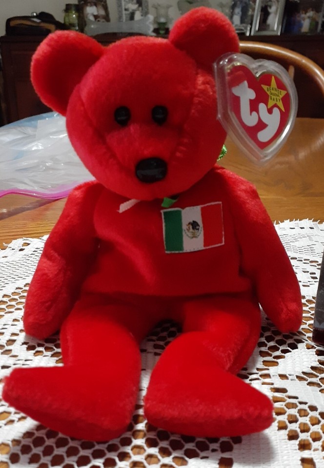 Ty Beanie Baby - Osito ~ Mexico / Mexican Flag Bear 1999 & McDonald's ...