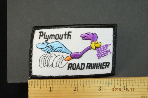 Plymouth "Road Runner 3.5x2.25 Inch " Iron- on Embroidered patch | eBay