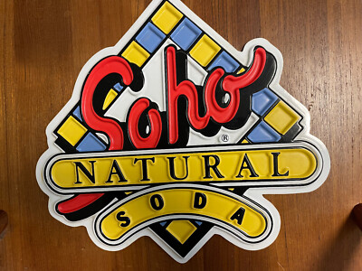 Vintage Soho Natural Soda Advertisement Sign | eBay