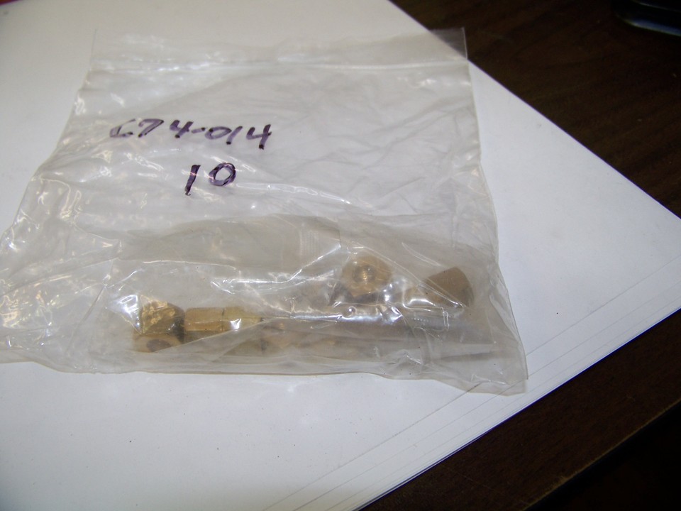 Jones Stephens 1/4" OD Brass Compression Nut, Lead Free 10 ea. C74-014 ...