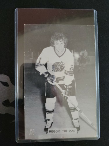 1974 Reggie Thomas Michigan Stags WHA Hockey J.D Mccarthy Postcard See ...