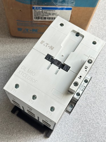NEW Eaton XTCE080FS1A Contactor 80-Amp 3-Pole 110/120-VAC Coil 1NO 1NC ...