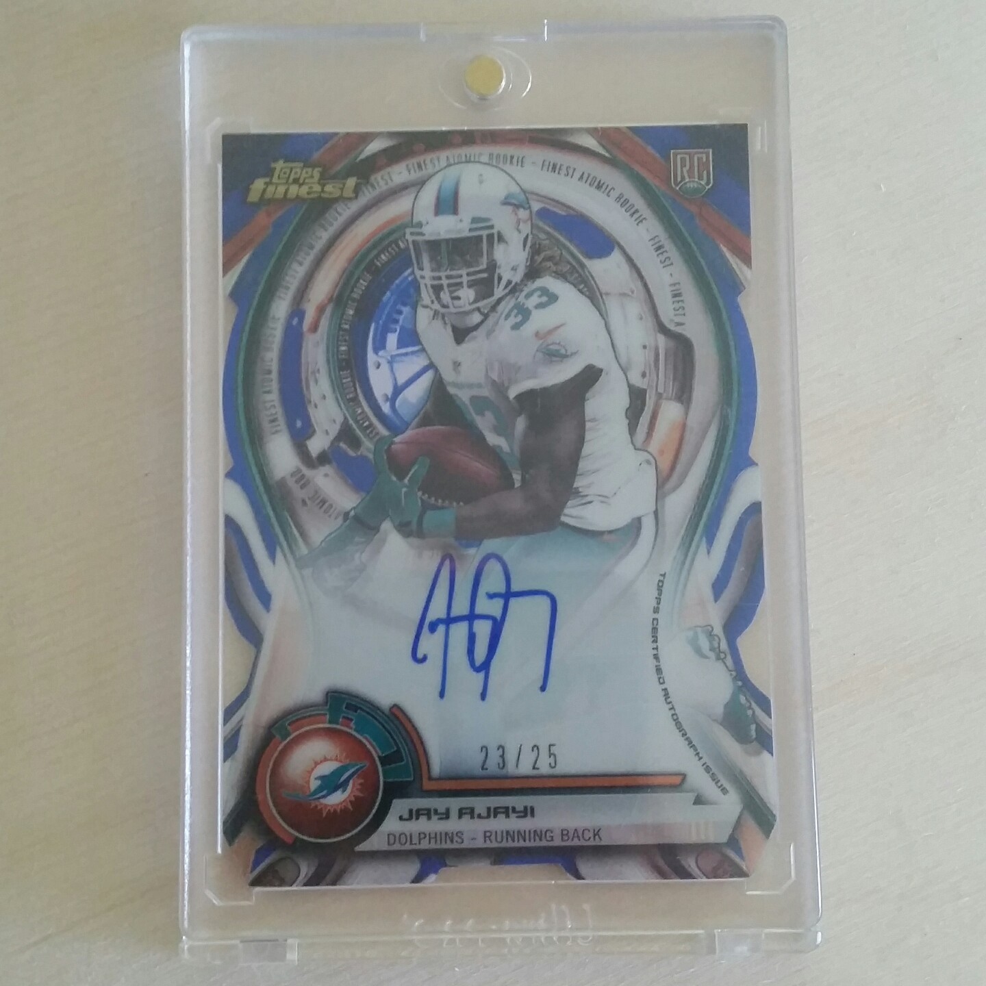 #23/25 Jay Ajayi Rookie Auto Card 2015 Topps Finest NFL Dolphins Eagles ...