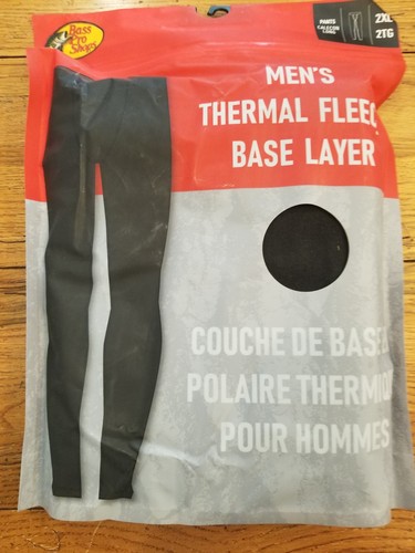 BASS PRO SHOP Mens Thermal Fleece Base Layer Leggings Size 2XL Pants | eBay