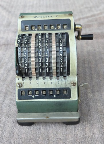 Vintage Resulta 7 Quiet Deluxe Mechanical Adding Machine Calculator ...