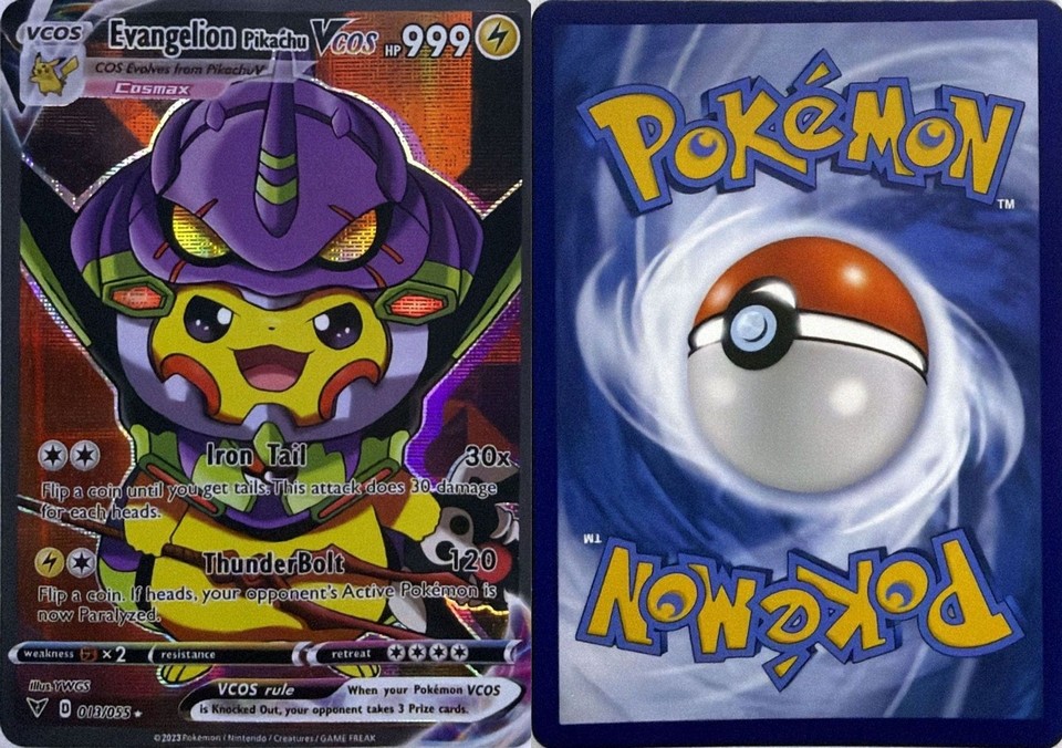 Evangelion Pikachu Neon Genesis Cosplay Pokemon TCG YWGS Custom Fan Art ...
