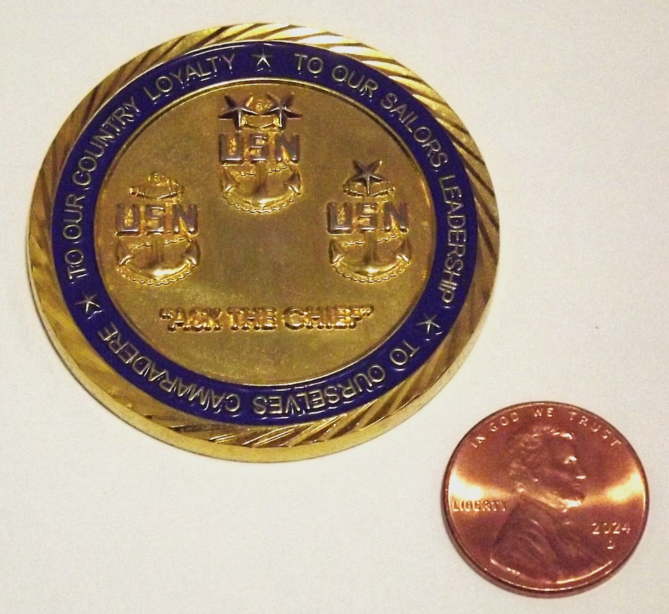 Challenge Coin - US Navy - DESRON 40 - CPO - Ask the Chief - Strength ...