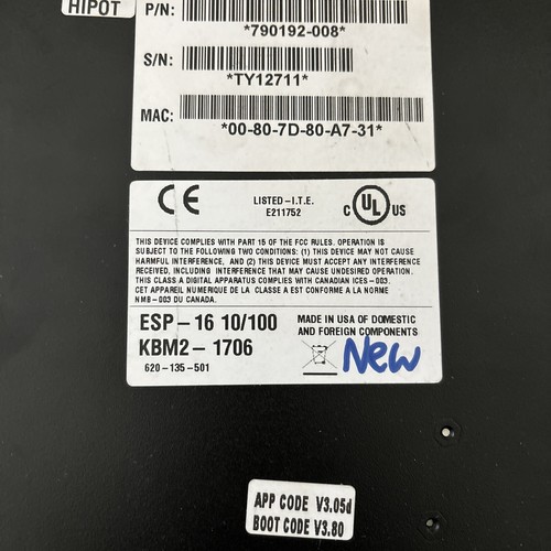 EQUINOX 790192-008 ESP-16 ESP 10/100 SERIAL HUB 16 PORT | eBay
