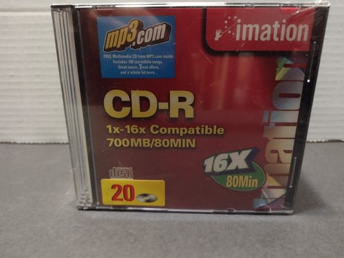 20 IMATION CD-R 1x-12x COMPATIBLE 700MB/80MIN RECORDABLE COMPACT DISCS ...