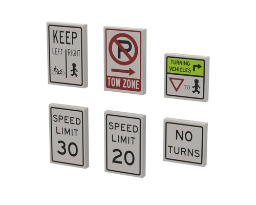 Custom UV Print on LEGO Tiles - City signs pack 2 | eBay