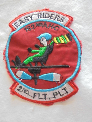Vintage Vietnam War US Army 162nd ASSAULT 2nd Flight Platoon Easy Riders Patch | eBay