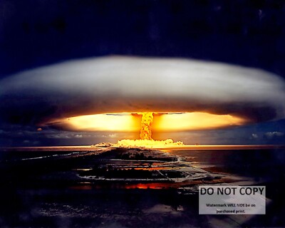 OPERATION LICORNE NUCLEAR TEST FRENCH POLYNESIA 914 KILOTONS 8X10 PHOTO ...