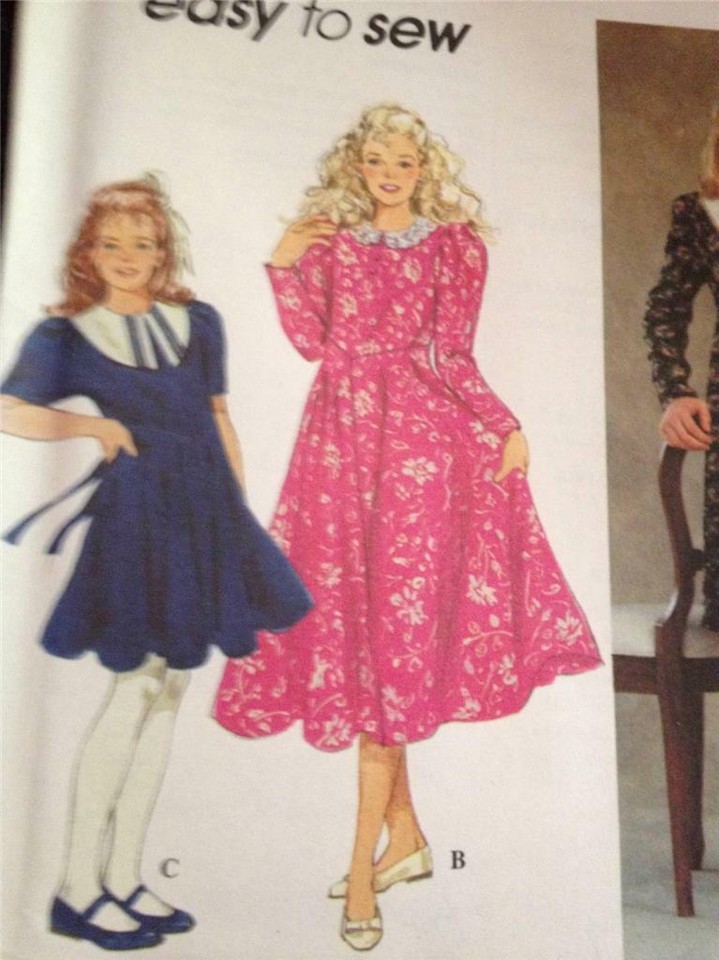 Simplicity Sewing Pattern 8714 Childs Girls Dresses in two Lengths Size ...