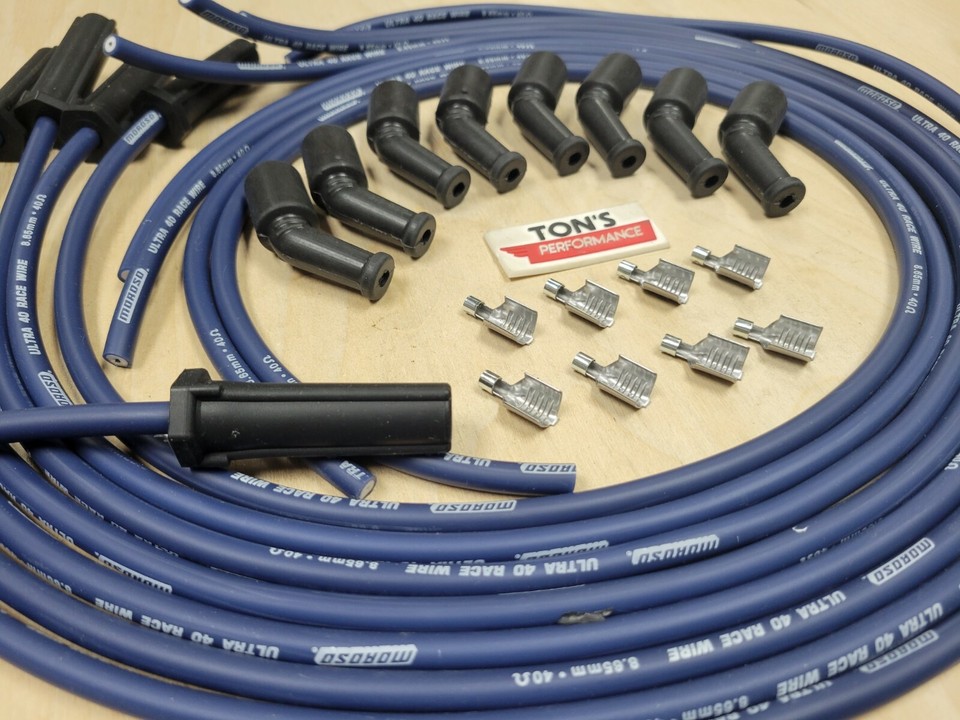 42" 8.65mm Moroso Spark Plug Wires LS Coil Relocation kit LSX LS1 LS2 ...