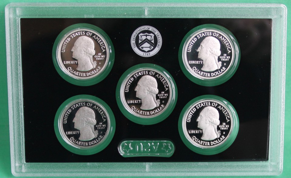 2015 S America the Beautiful Quarters Proof 90% SILVER ATB 5 Coin ONLY ...