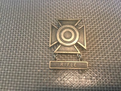 Vintage WW2 Sterling Silver Rifle Pin Medal (Sterling U ) | eBay