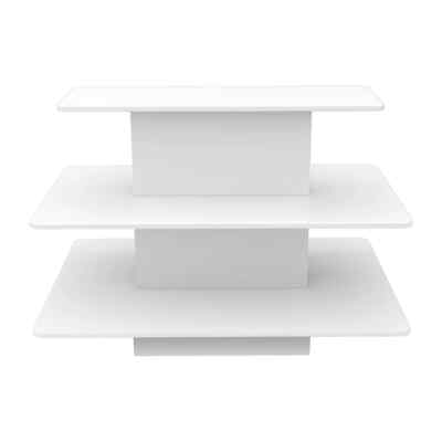 3-Tier Melamine Rectangular Table White Econoco WD3RTWH | eBay