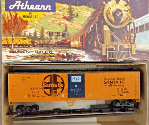 HO Scale Athearn Santa Fe ATSF 50 ft MTC box car 2248 kit vintage | eBay