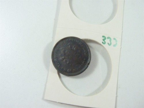 VINTAGE CANADA COIN TOKEN 1825 UN SOUS BOUQUET BAS CANADA QUEBEC NO333 ...