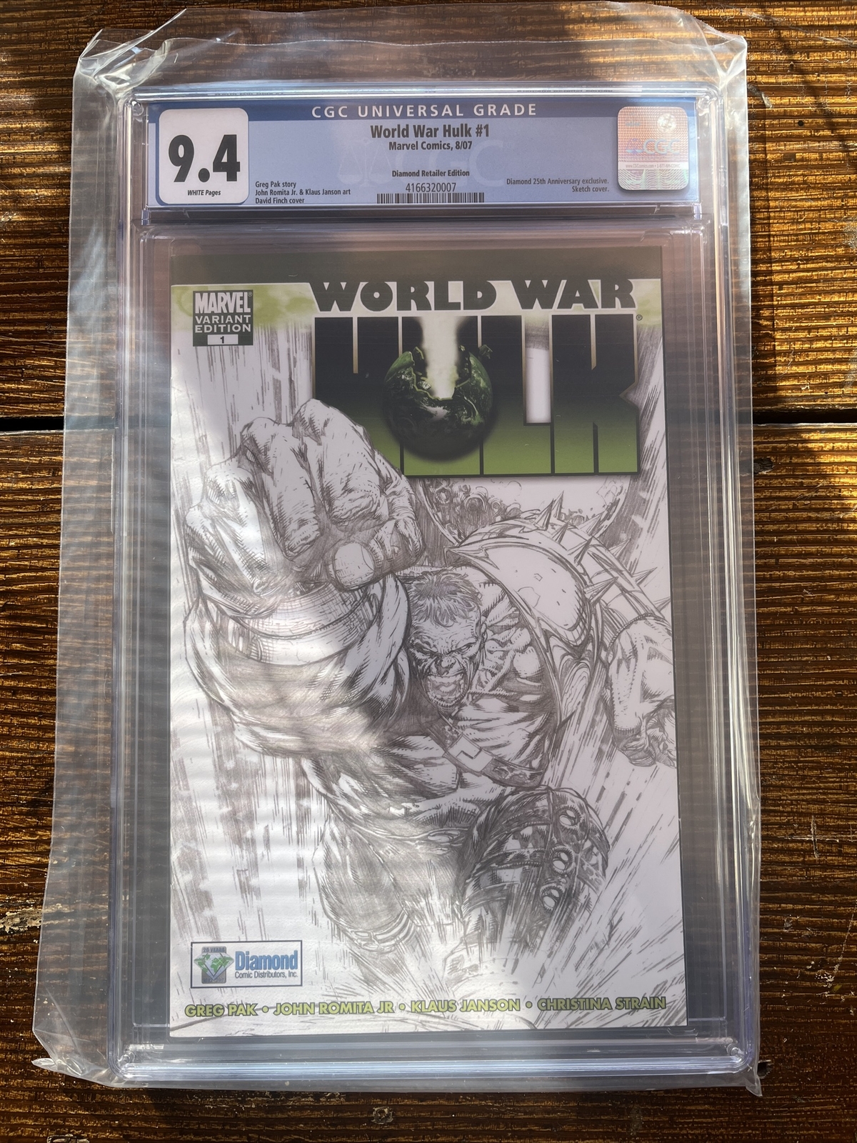 World War Hulk #1 DAVID FINCH - DIAMOND DISTRIBUTORS - SKETCH | eBay