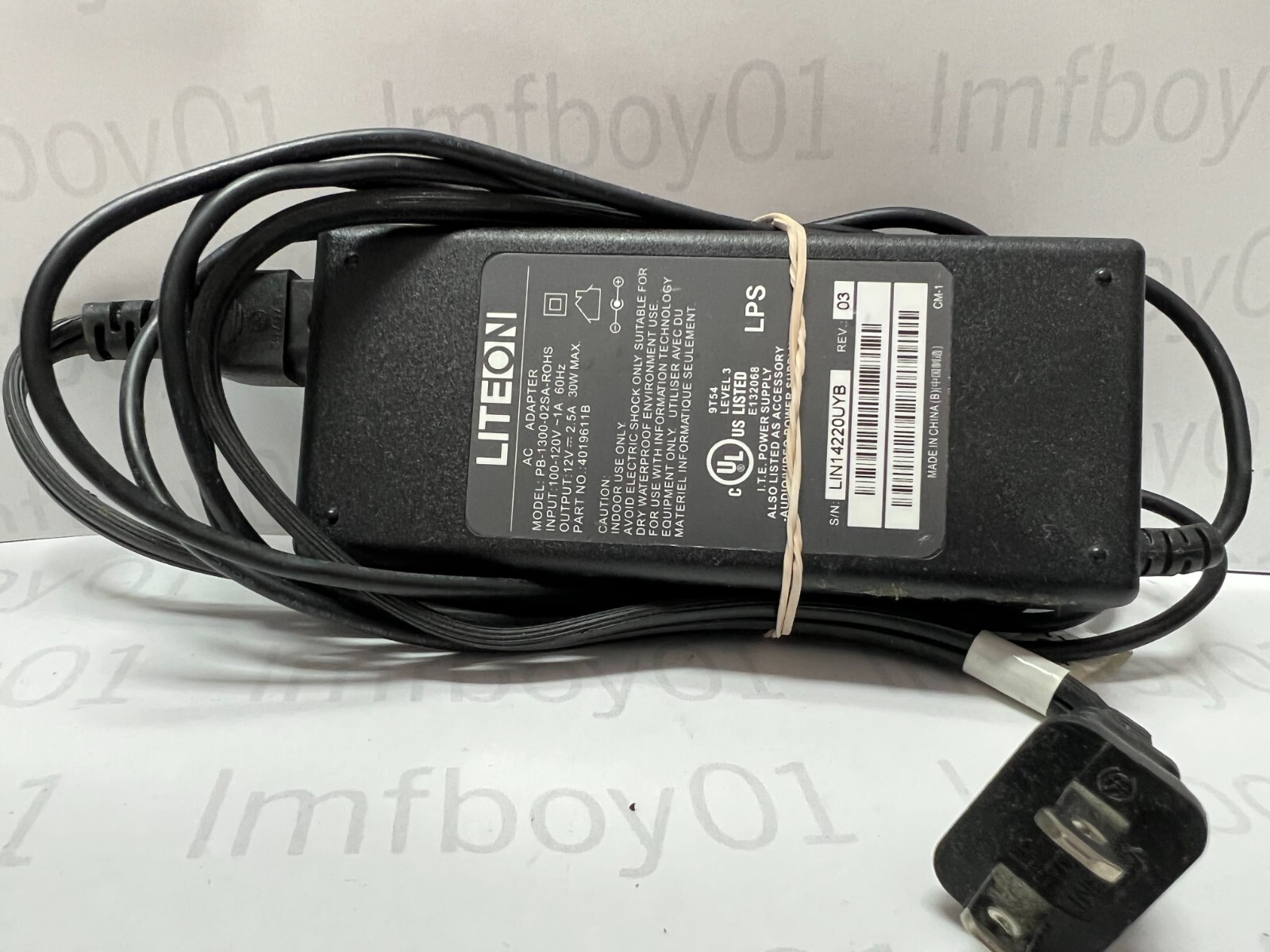 Liteon AC Adapter - Model: PB-1300-02SA-ROHS PN 4019611B 12v 2.5A 30W ...