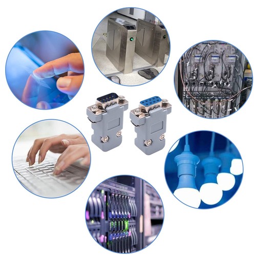 DB9 Connector Kit - 18 Pack. Male/Female, Solder Cup. Tin Plated. Gray ...