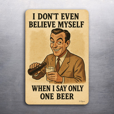 3x 2 Vintage Style FUNNY Just One Beer Art Fridge Refrigerator Magnet ...