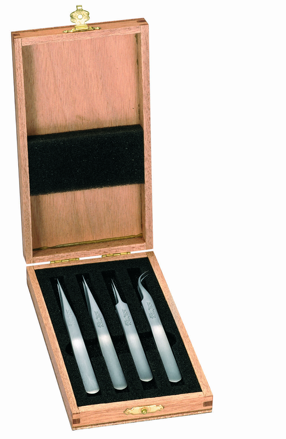 HOROTEC 12.387 Set of 4 Watchmakers Tweezers N° 1 - 2 - 3 - 5 Stainless ...
